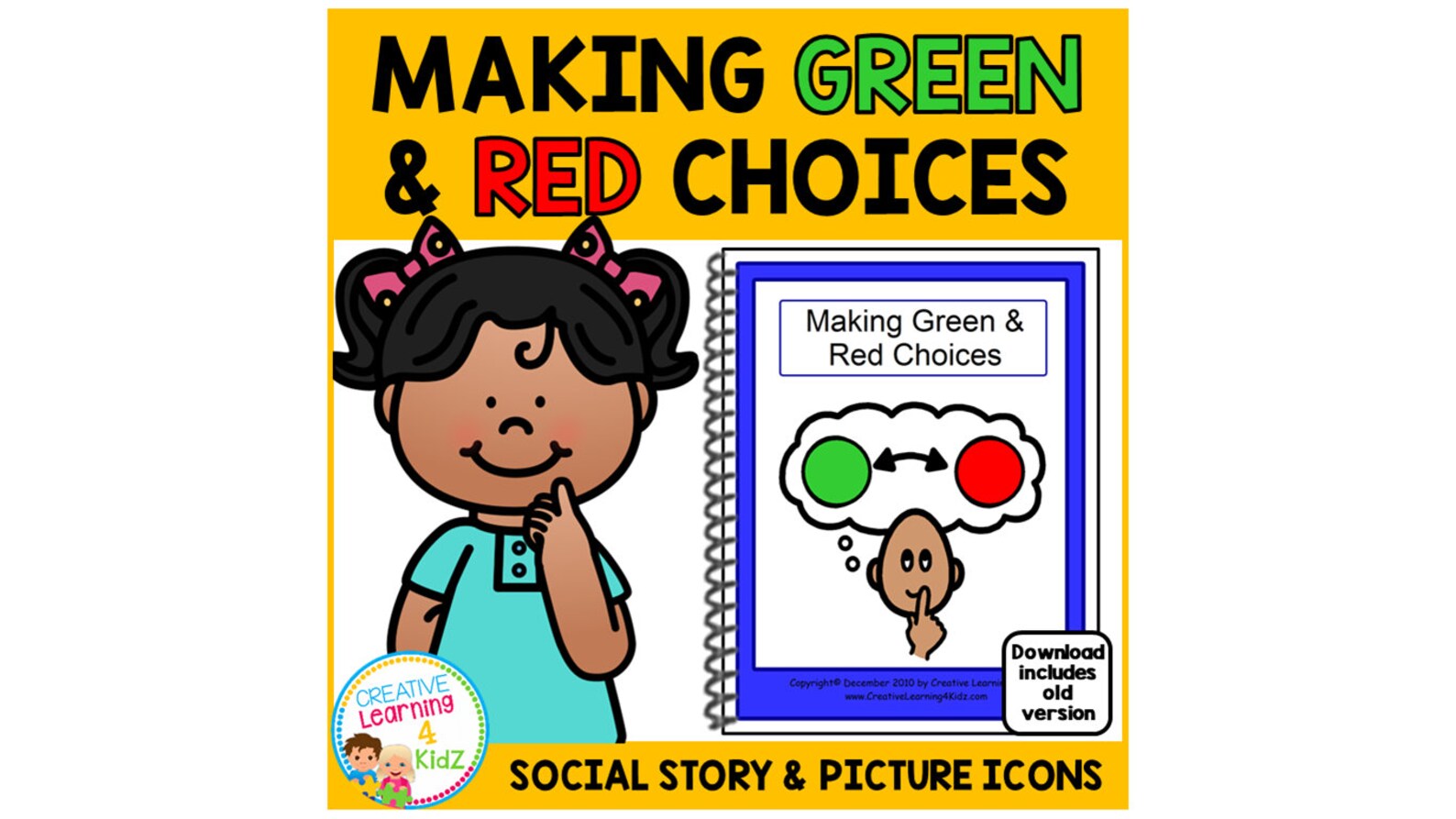 Social Story Making Green & Red Choices Book Special Education PCS ...
