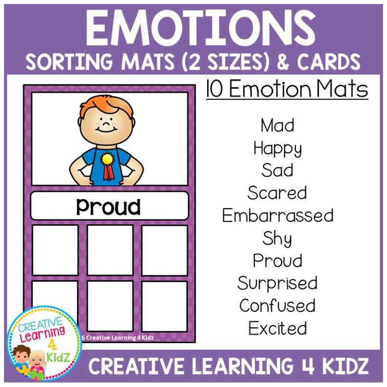 Emotions Sorting Mats - Etsy