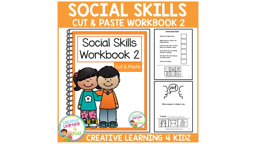 Cut & Paste Social Skills Workbook 2 Autism Special Education Life ...