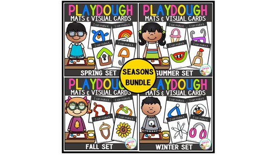 Playdough Mats & Visual Cards: Seasons Bundle - Etsy Canada