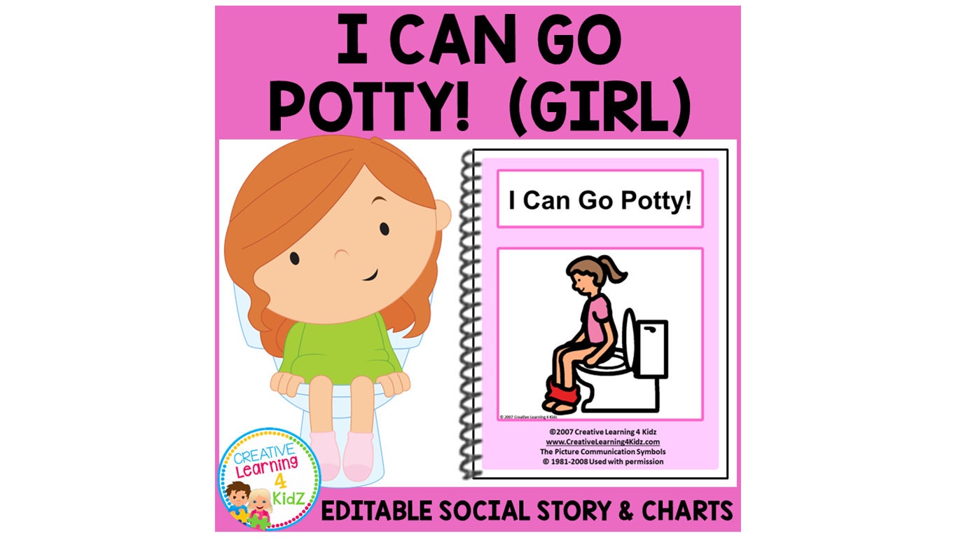 Social Story I Can Go Potty Girl Book editable Toilet - Etsy Finland