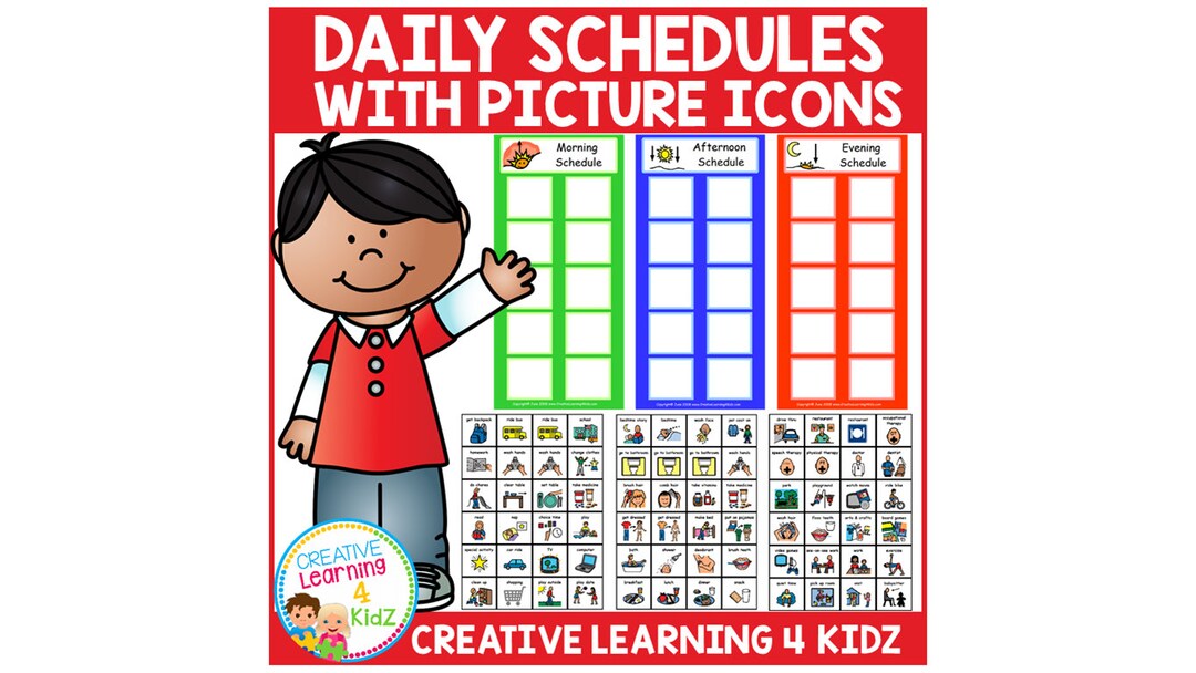Daily Schedules W/ Picture Icons Special Education Autism PCS - Etsy ...