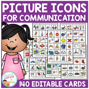 Visual Communication Picture Icons Schedule Cards 140 PCS Autism ...
