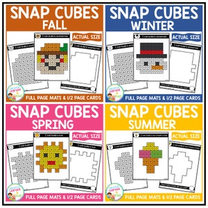 Snap Cubes Activity - Seasons Bundle - Etsy
