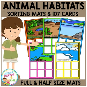 Animal Habitats Sorting Mats - Etsy