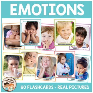 Emotions Feelings Flashcards Autism Special Education Real Picture ...