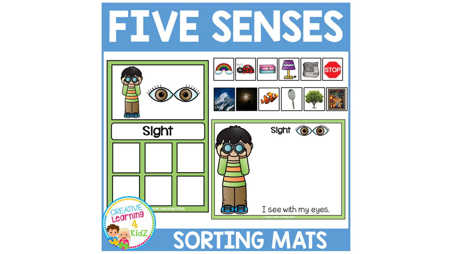 Five Senses Sorting Mats Interactive 5 Senses Activity for Kids - Etsy