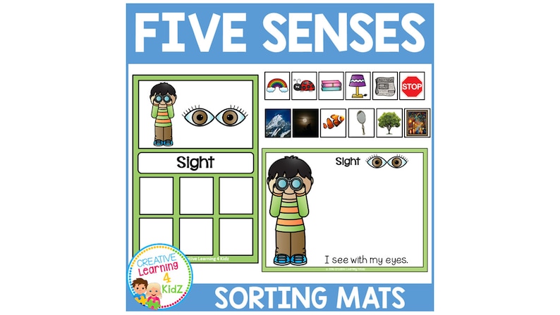 Five Senses Sorting Mats - Etsy