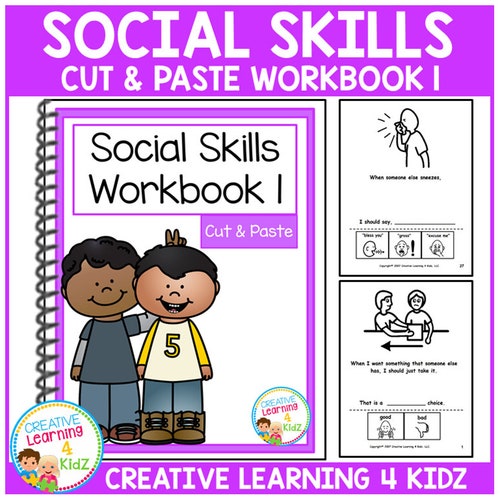 Cut & Paste Social Skills Workbook 1 Autism - Etsy