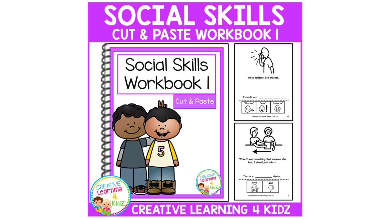 Cut & Paste Social Skills Workbook 1 Autism Special Education Life ...