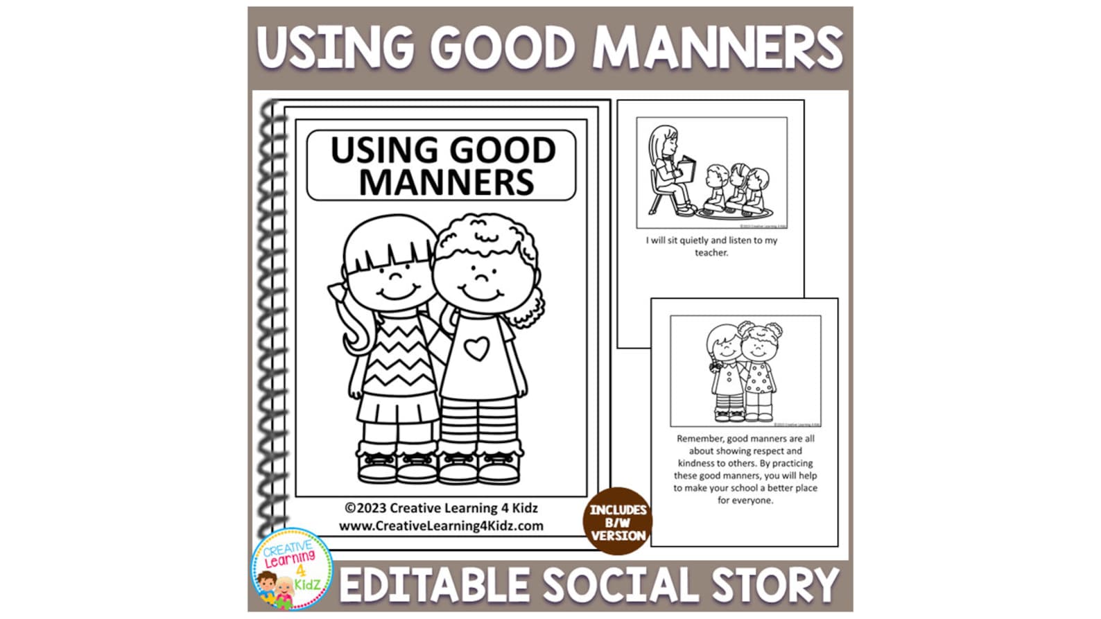 Social Story Using Good Manners (editable) Social Skills Special ...