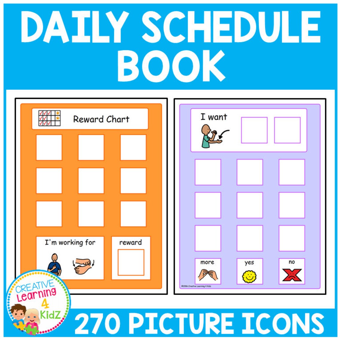 Daily Schedule Book 270 Picture Icons Autism Boardmaker PCS - Etsy Canada