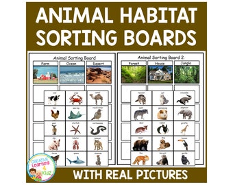 Animal Habitat Activity | Habitat Match | Realistic Animal Activity ...