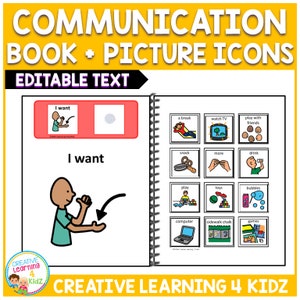 Communication Book + Picture Icons (editable) Special Education ...