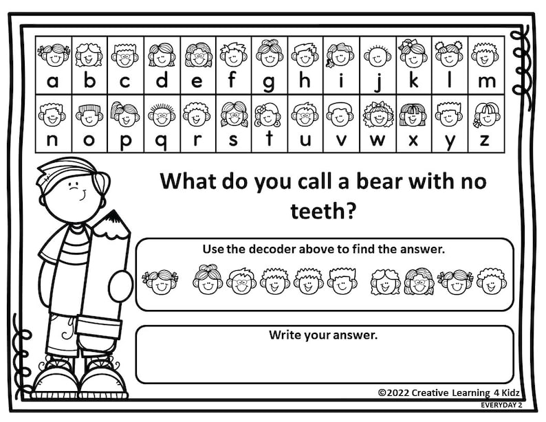Crack the Code: Everyday Riddle Worksheets Set 2 – Fun Decoder Puzzles ...