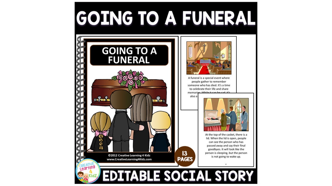 Social Story Going to a Funeral (editable) Book Special Education - Etsy