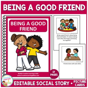 Social Story Being a Good Friend - Etsy