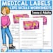 Life Skills: Reading Medicine Labels Worksheets - Special Education - Etsy