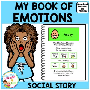 Social Story My Book of Emotions Feelings Autism - Etsy
