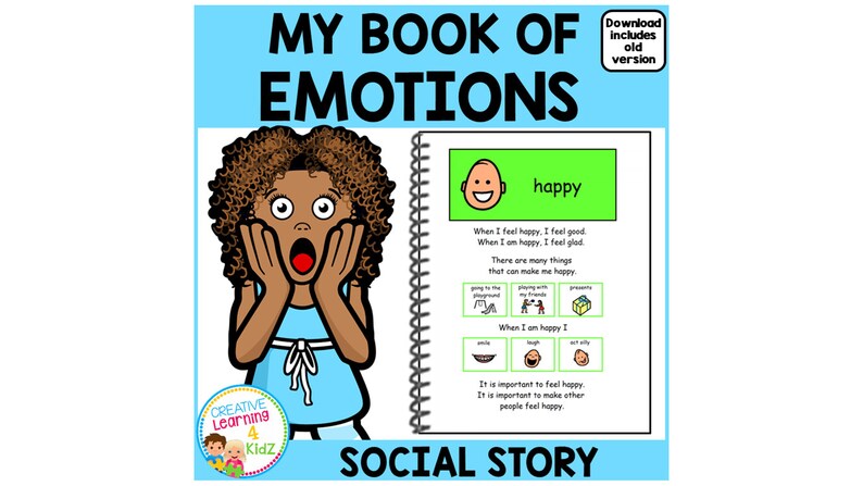 Social Story My Book of Emotions Feelings Autism - Etsy