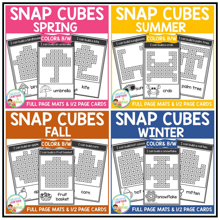 Snap Cubes Activity Seasons Bundle - Etsy