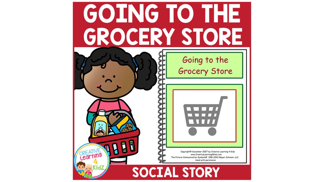 Social Story Going to the Grocery Store Book Autism - Etsy