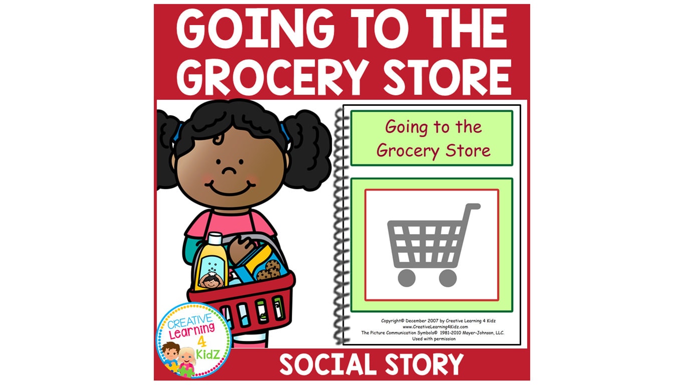 Social Story Going to the Grocery Store Book Autism - Etsy