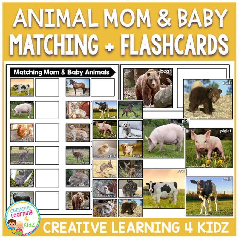 Mom and Baby Animals - Etsy