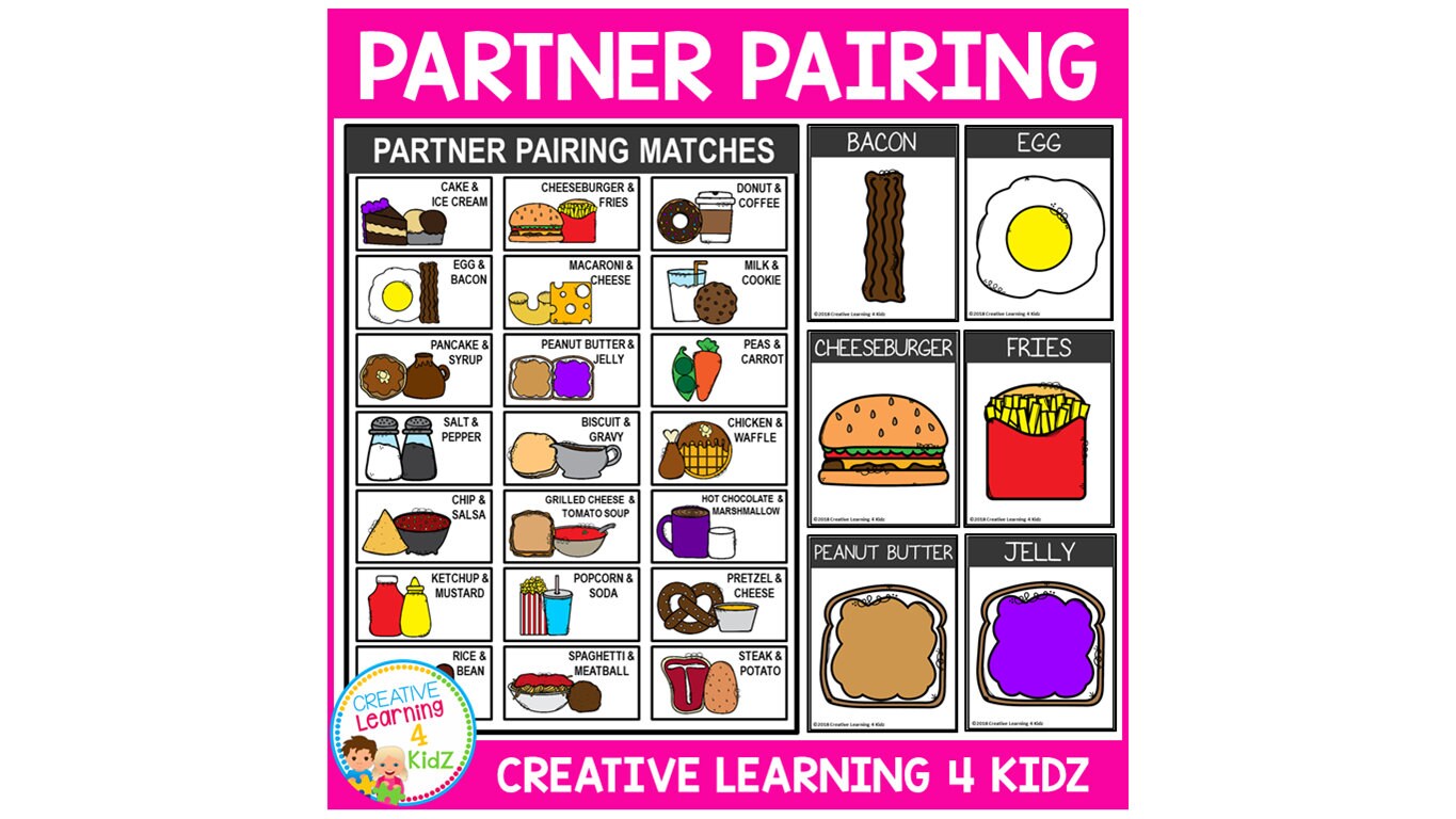 Partner Pairing Food Cards - Etsy