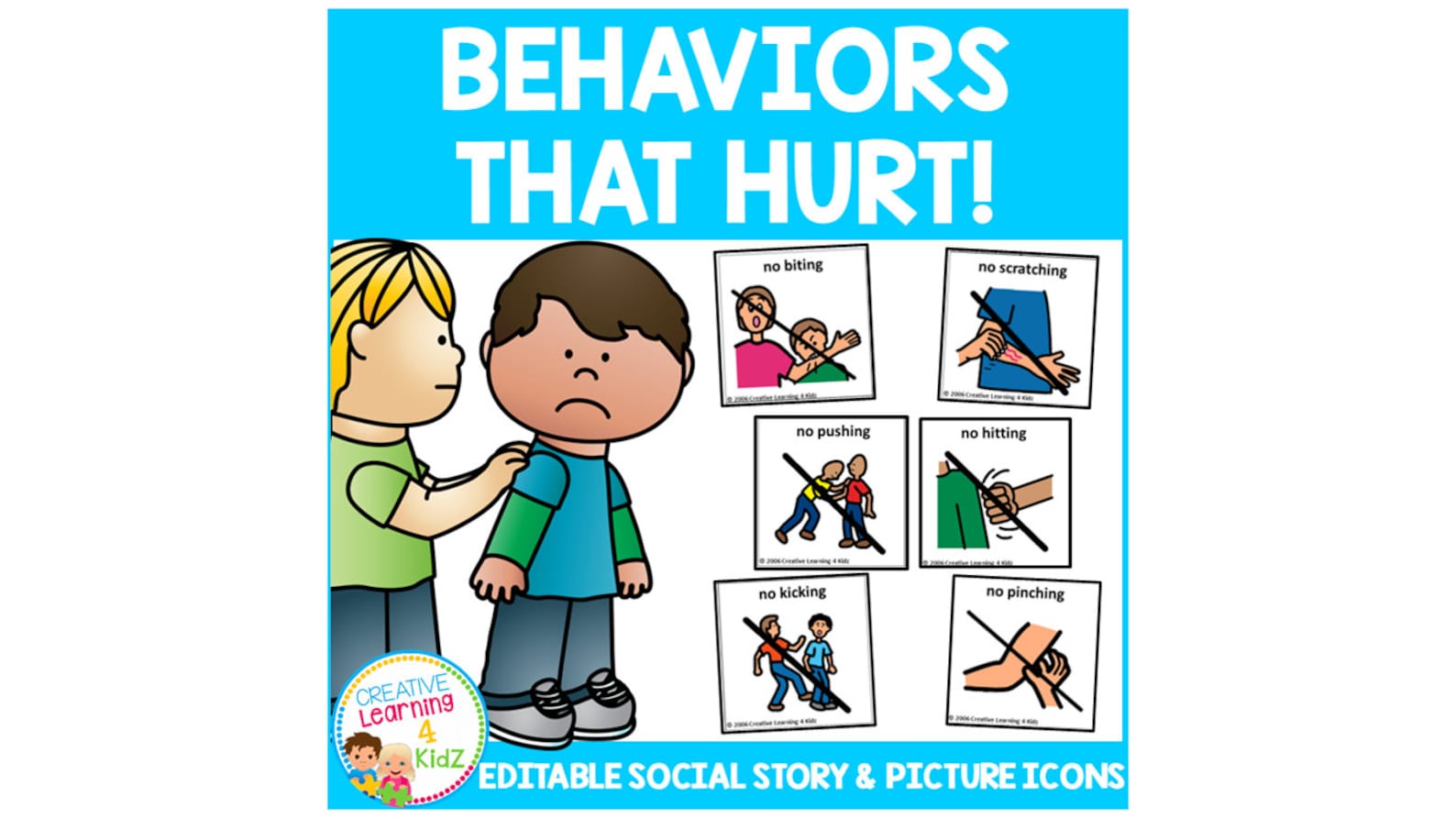 Social Story Behaviors That Hurt editable Book Special - Etsy