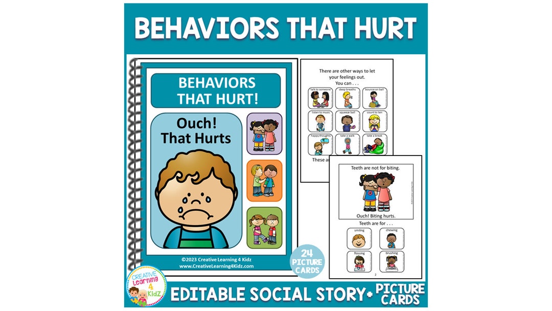 Social Story Behaviors That Hurt! (editable) Book Special Education ...