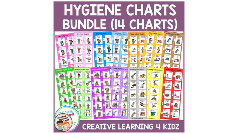 Hygiene Charts Bundle Daily Living Skills - Etsy