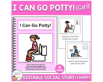 I Can Use the Toilet Social Story for Children, Potty Training, Digital ...
