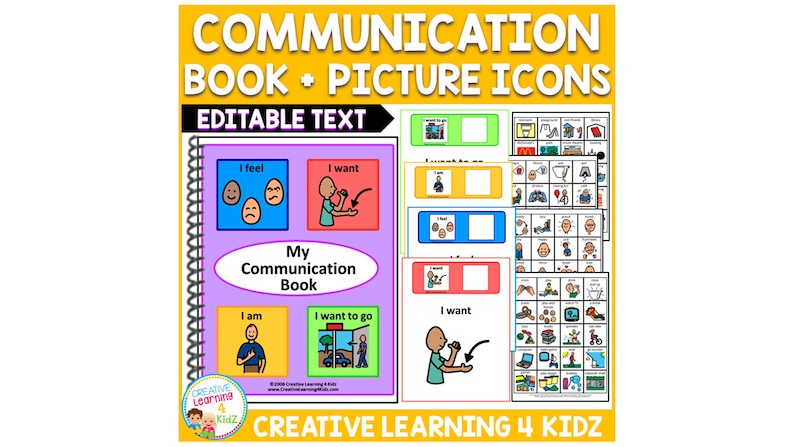 Communication Book + Picture Icons (editable) Special Education ...