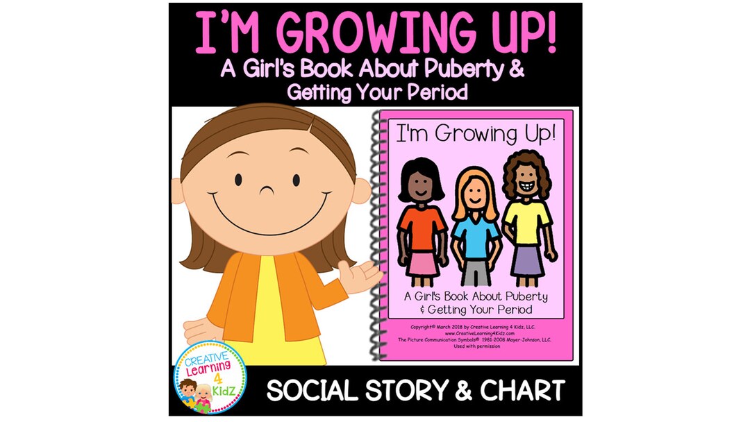 Social Story I'm Growing Up Girl's Puberty & Period - Etsy Australia