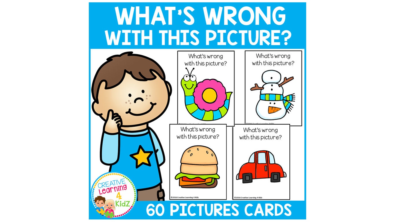 What's Wrong With This Picture Cards for Critical Thinking Visual ...
