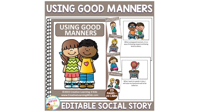 Social Story Using Good Manners (editable) Social Skills Special ...