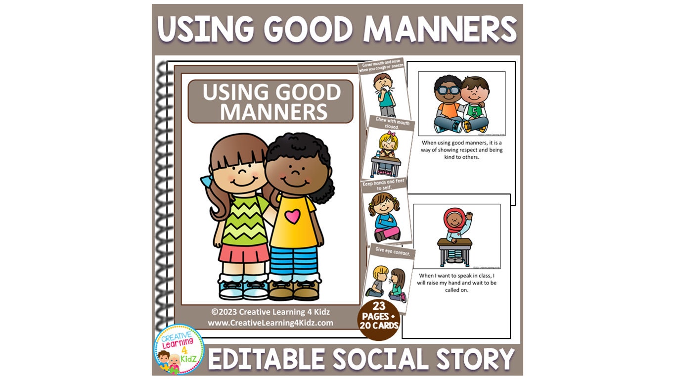 Social Story Using Good Manners (editable) Social Skills Special ...
