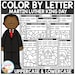 Martin Luther King Day Color by Letter Recognition Alphabet MLK ...