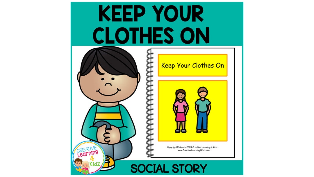 Social Story Keep Your Clothes on Autism - Etsy UK