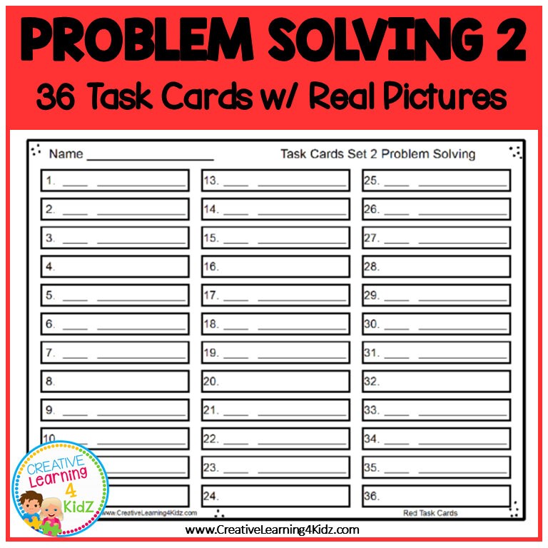 Problem Solving 2 Task Cards ABA Special Education - Etsy