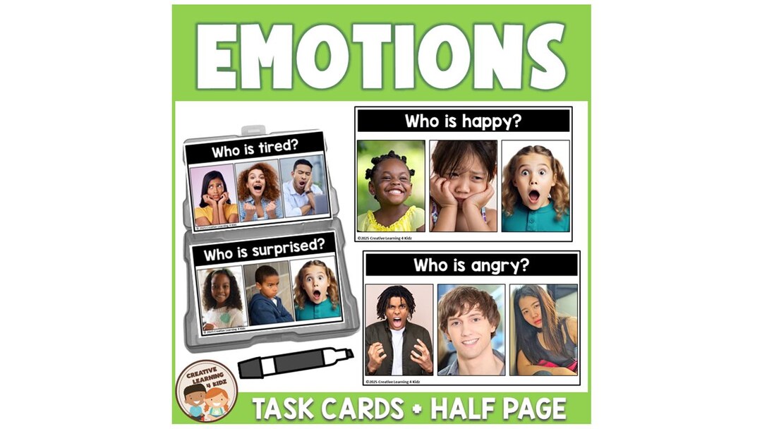 Emotions & Feelings Task Cards Social Emotional Learning Special ...