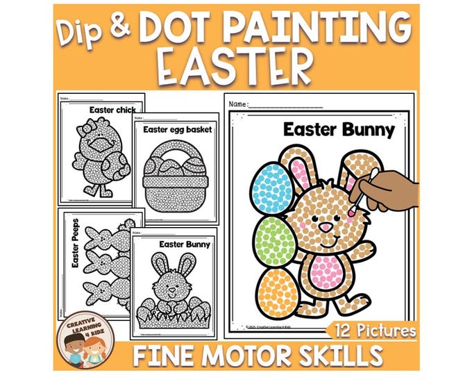Q-tip Painting Worksheets | Animals Dot Painting | Do a Dot Worksheets ...