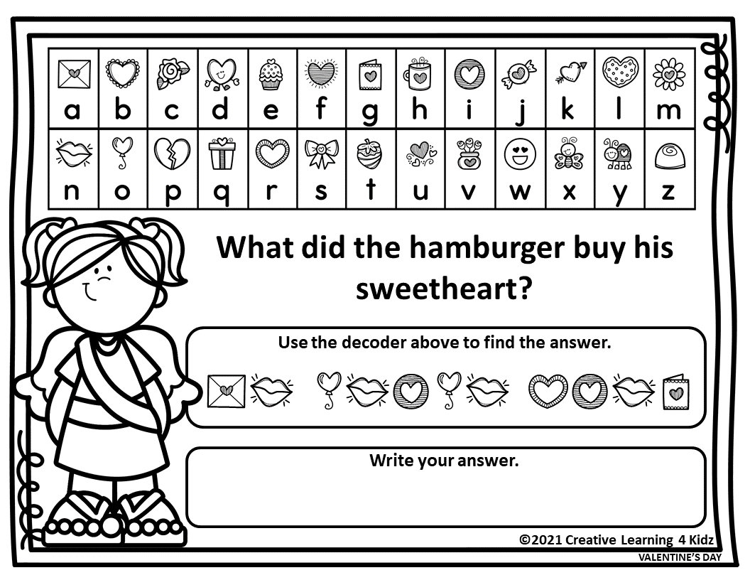 Crack the Code Valentine's Day Riddles Secret Code - Etsy