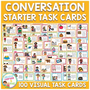 Conversation Starters Visual Task Cards Social Skills - Etsy