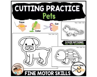 Cutting Practice Ocean Scissor Skills Worksheets Fine Motor Skills - Etsy