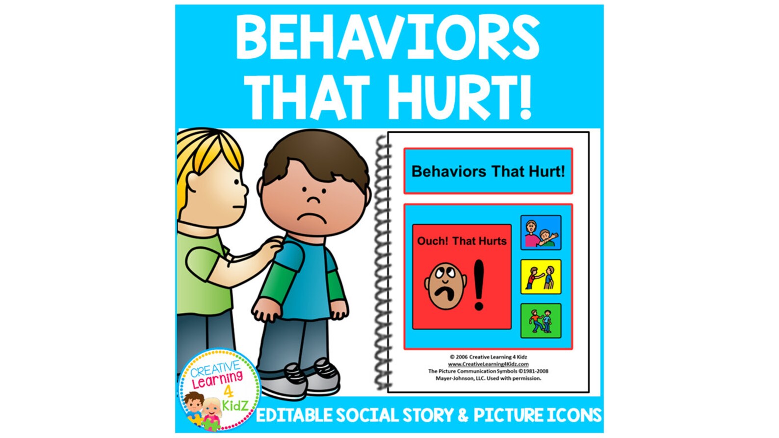 Social Story Behaviors That Hurt editable Book Special - Etsy UK