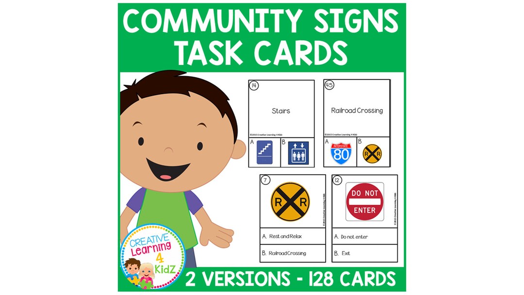 Community Signs Task Cards Survival Signs - Etsy