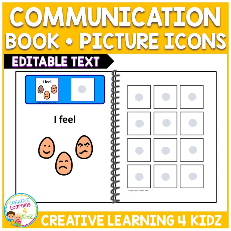 Communication Book + Picture Icons (editable) Special Education ...