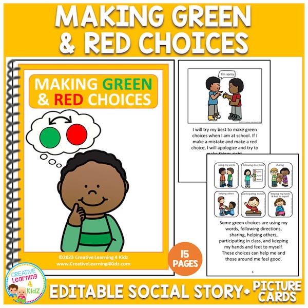 Red and Green Choices Printables - Etsy